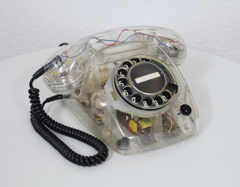 PTT-T65 Delft Wählscheibentelefon Pendant zu FeTAp 611 Transparent 80er ...